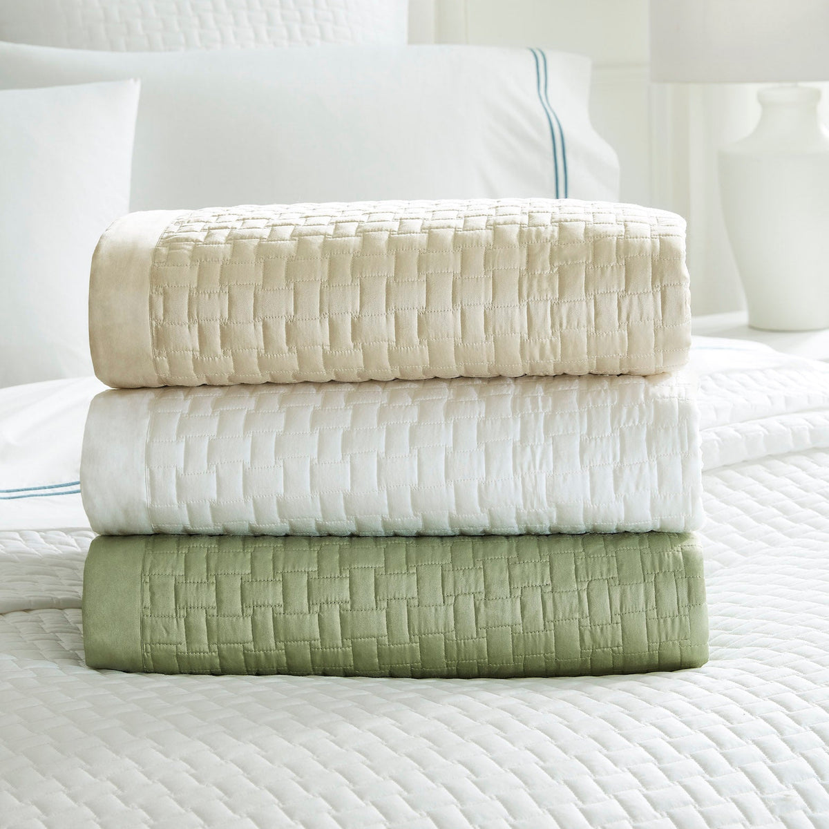 Sferra Fine Linens Sampietrini Coverlet + Shams – The Picket Fence