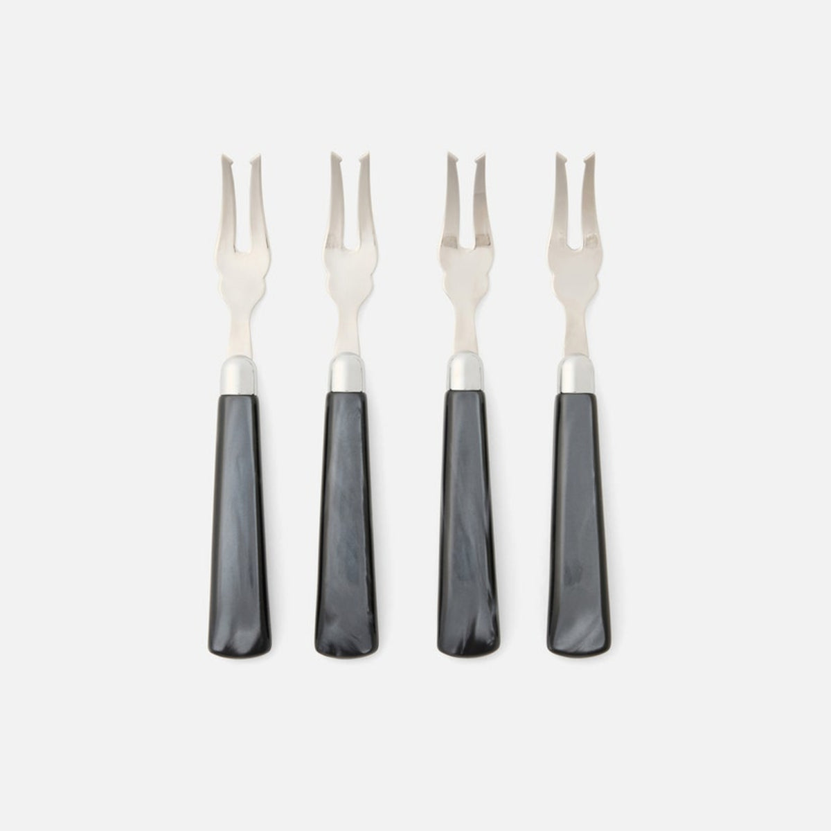 Blue Pheasant Colson Polished Silver / Black Appetizer Fork – The ...