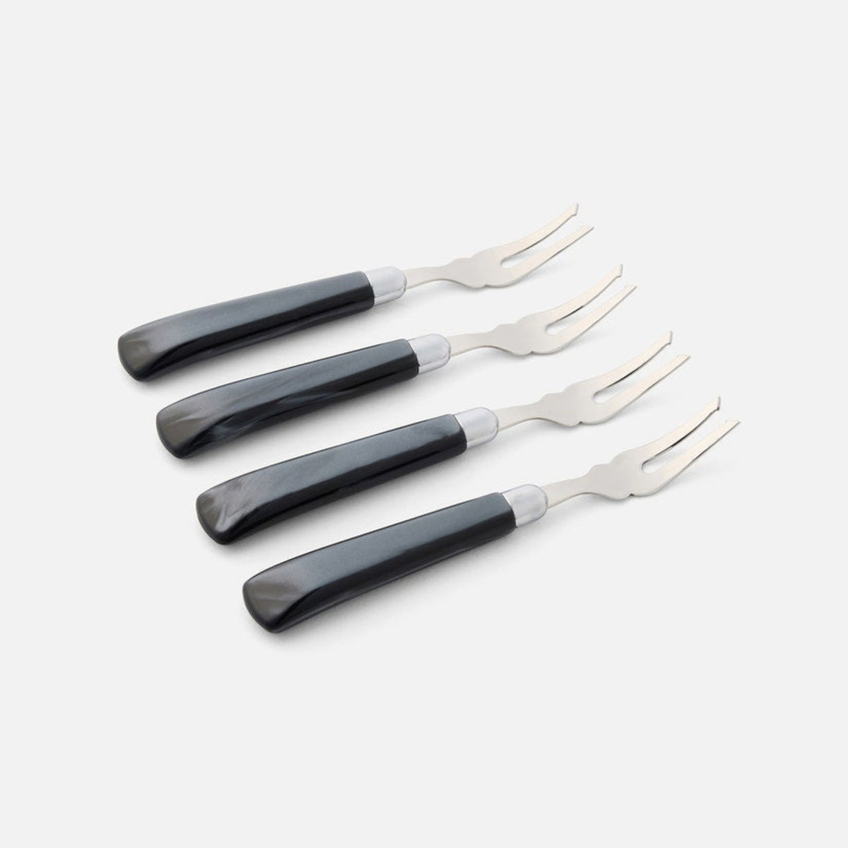 Blue Pheasant Colson Polished Silver / Black Appetizer Fork – The ...