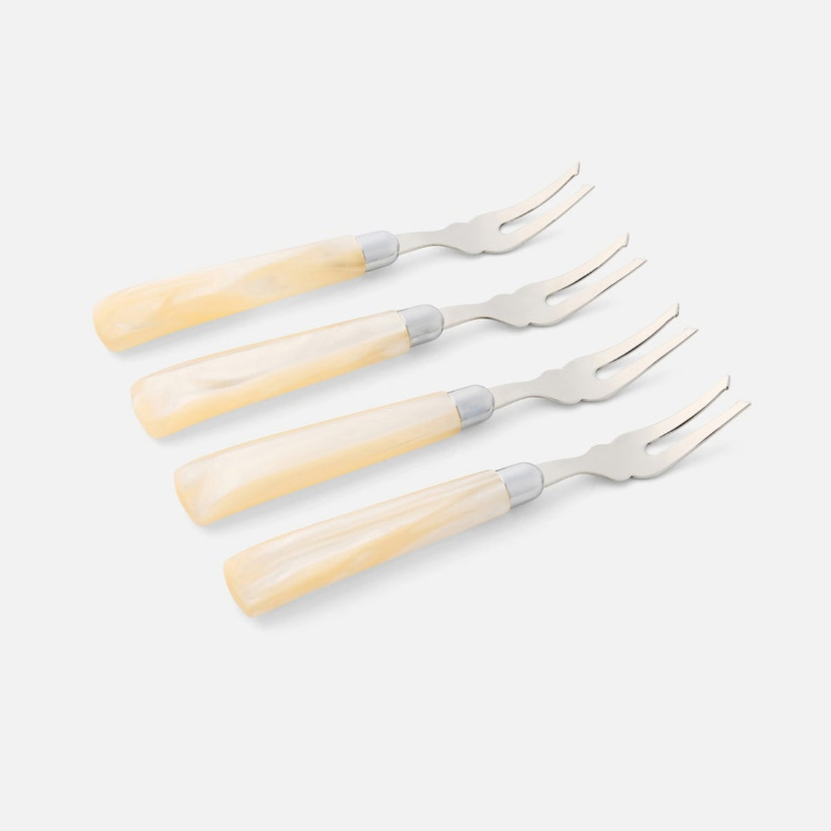 Blue Pheasant Colson Polished Silver / Ivory Appetizer Fork – The ...