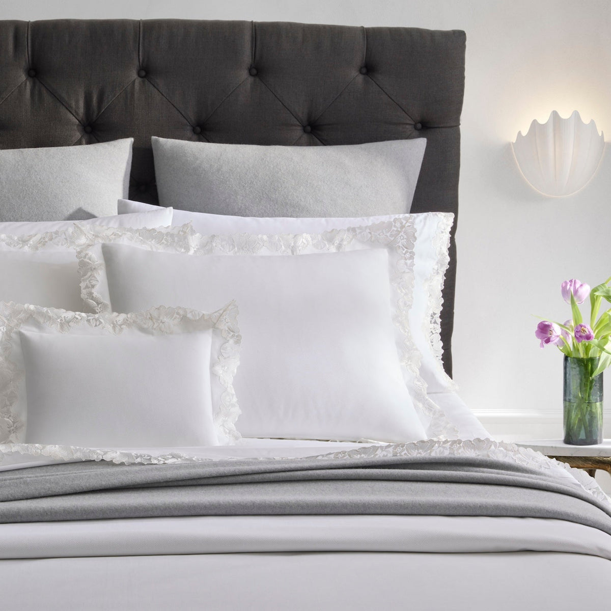 Matouk Virginia Lace Pique Coverlet + Shams – The Picket Fence