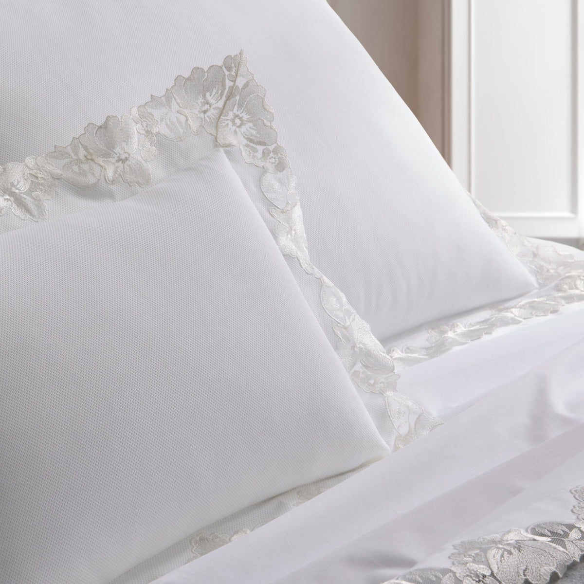 Matouk Virginia Lace Pique Sham – The Picket Fence Store