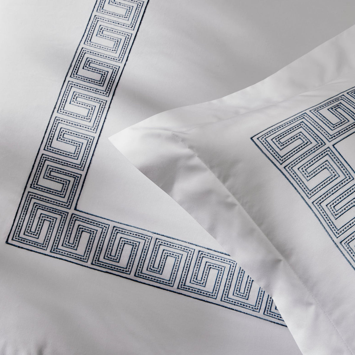 Matouk Schumacher Ophelia Greek Key embroidered Bedding – The Picket Fence