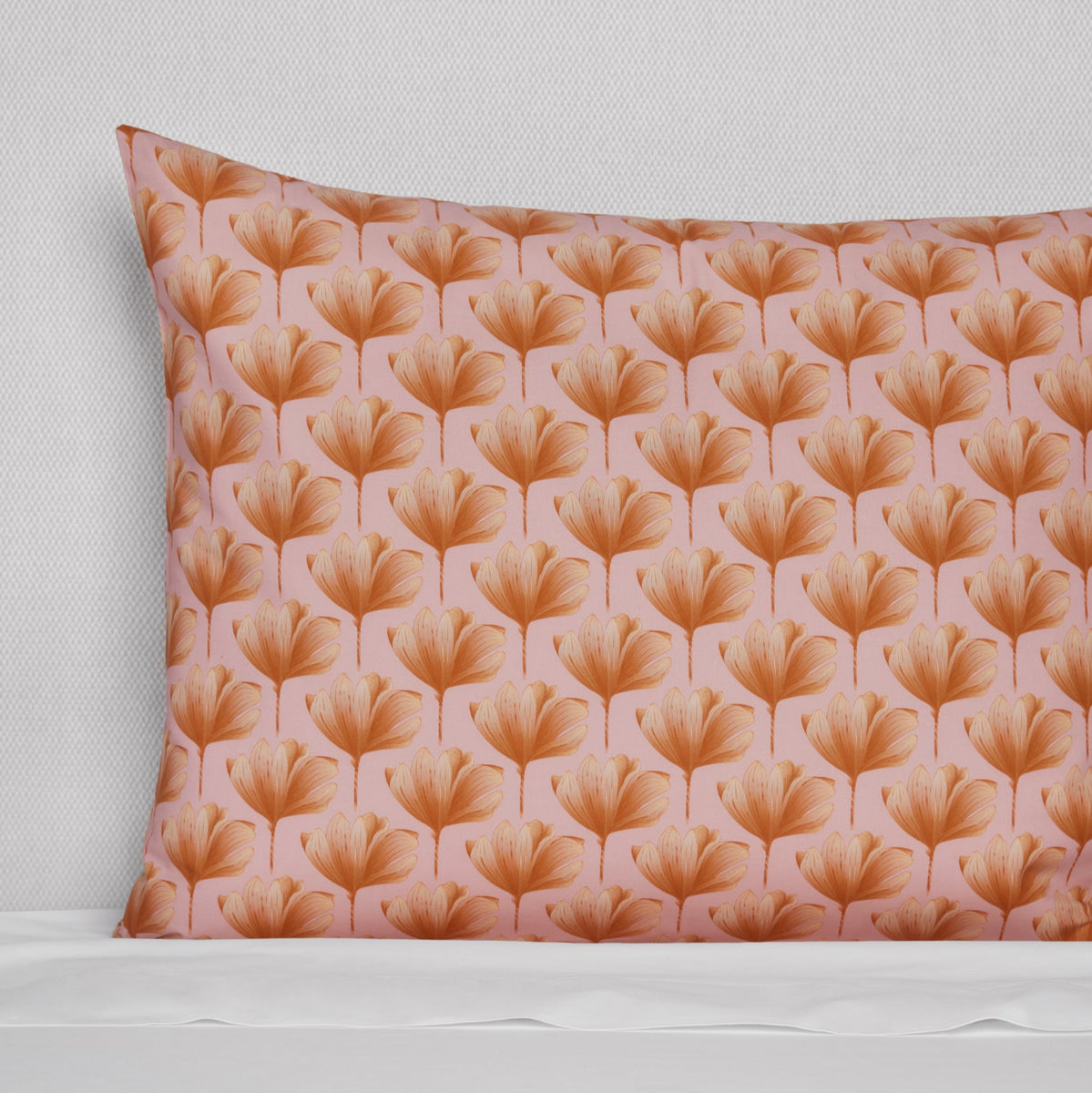 Sferra Edna Printed Gingko Leaf and Art Deco Reversible Pillow Sham ...