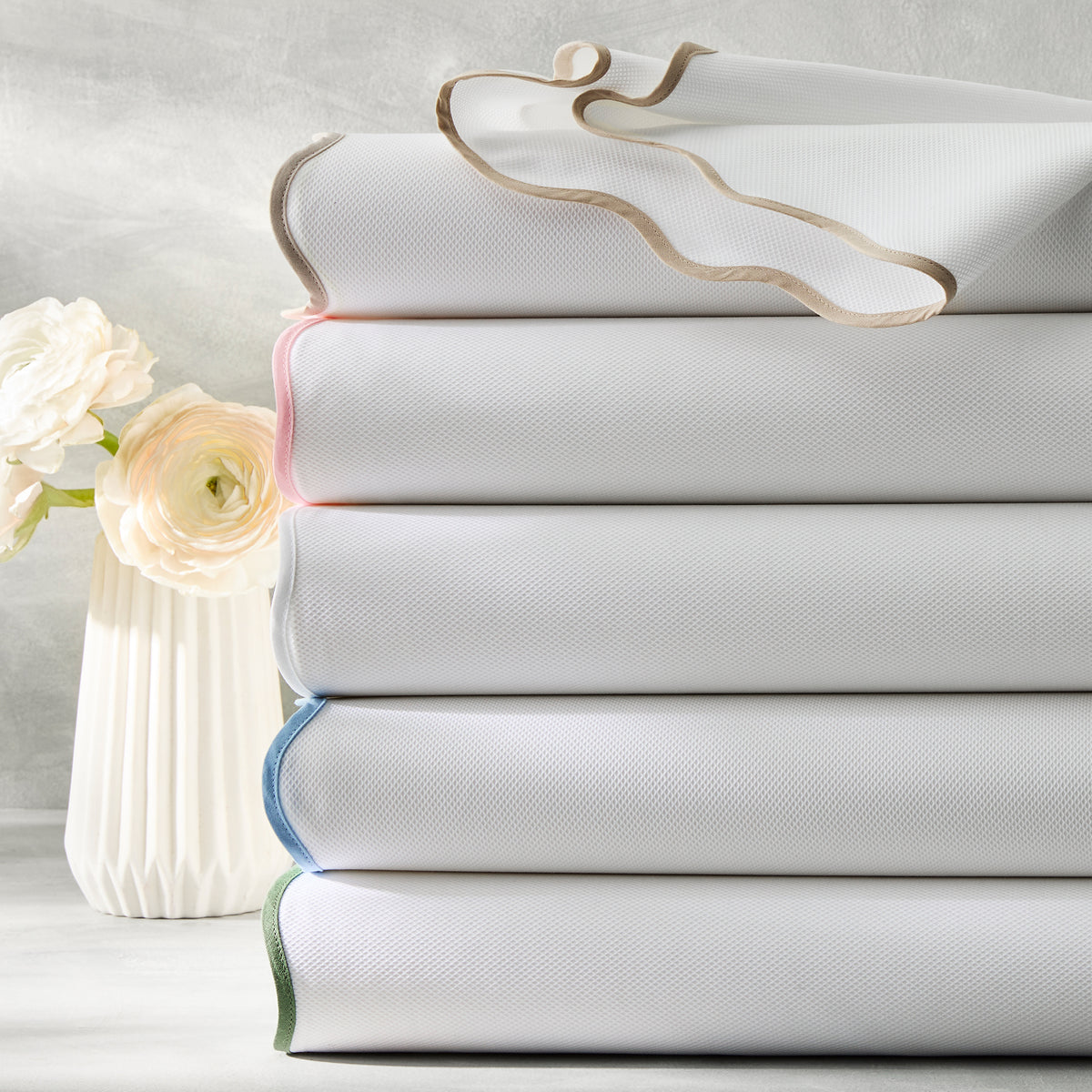 Matouk Camilla Pique Duvet Cover, Coverlet, Shams + Bed Skirt – The ...