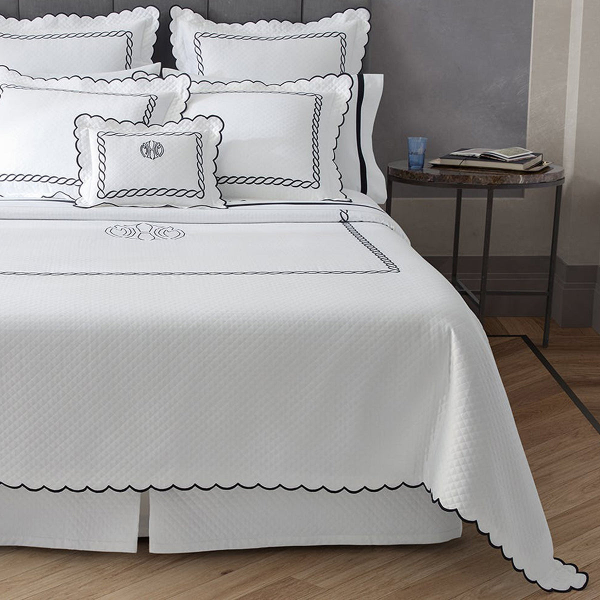 Matouk Classic Chain Scallop Matelassé Coverlet – The Picket Fence