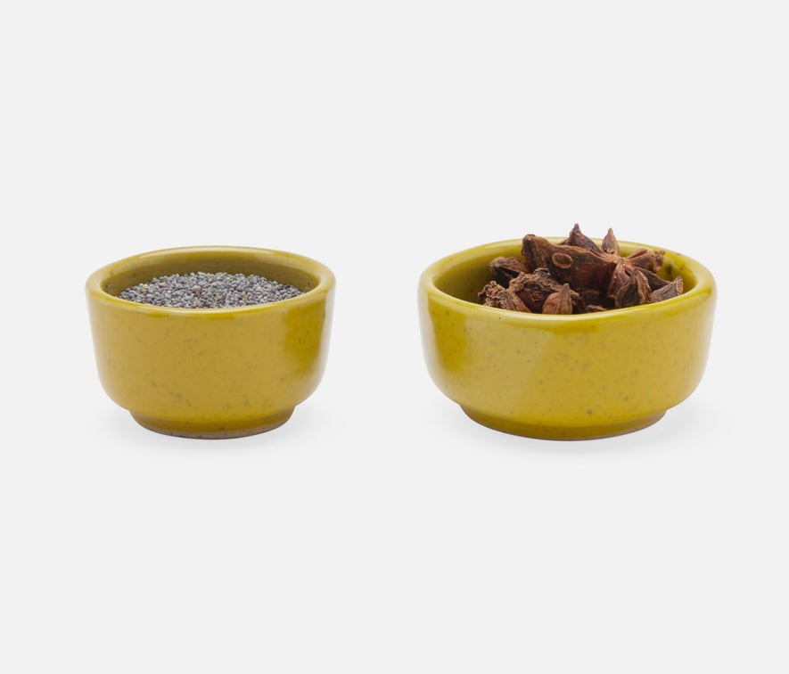 Blue Pheasant Holly Boxed Set of 8 Chartreuse Salt Glaze Mini Bowls ...