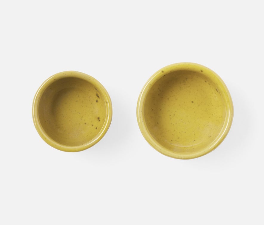 Blue Pheasant Holly Boxed Set of 8 Chartreuse Salt Glaze Mini Bowls ...