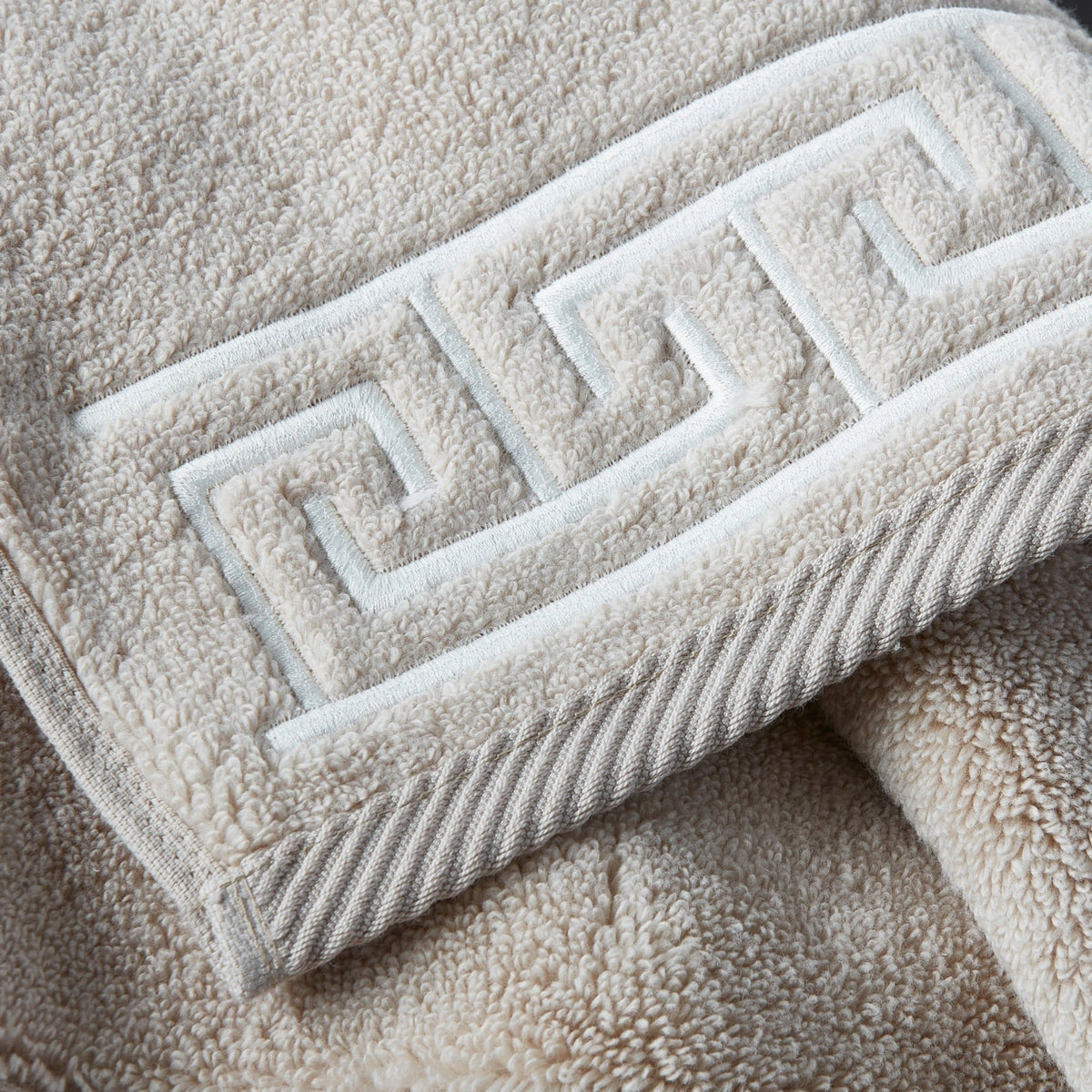 Matouk Adelphi Greek Key Embroidered Bath Towels + Tub Mats – The ...