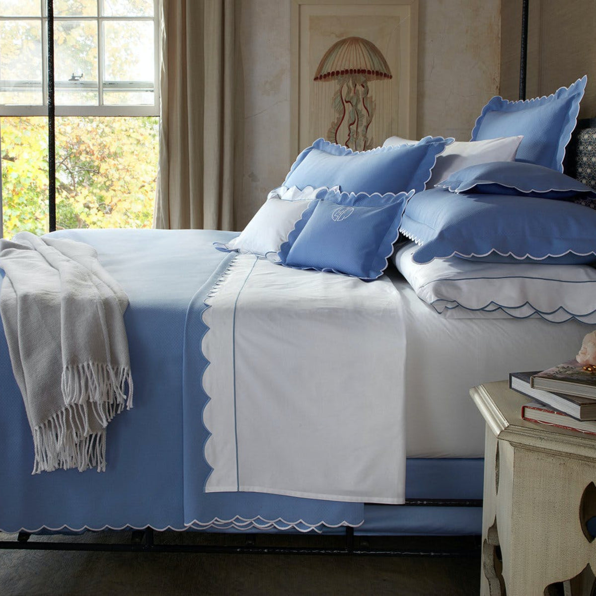 Matouk Diamond Pique Duvet Cover, Coverlet, Shams, Bed Skirt – The ...