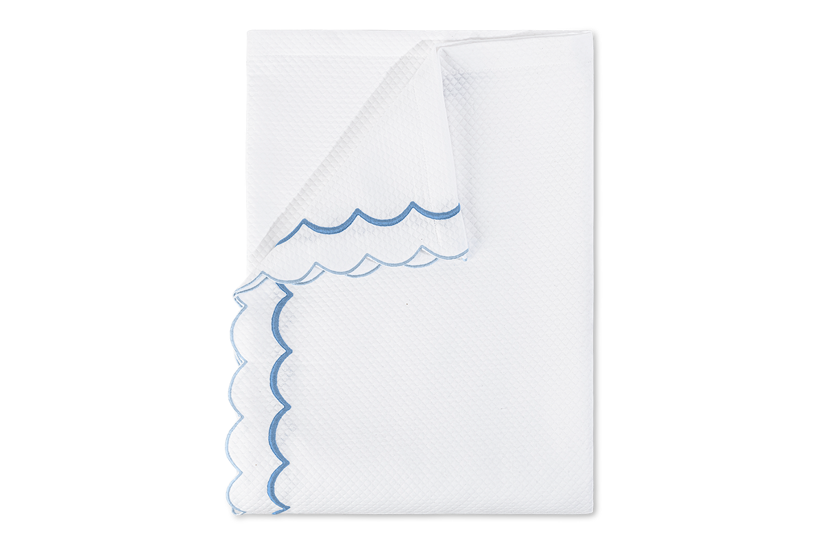 Matouk India Pique Embroidered Scalloped Easy Care Coverlet – The ...