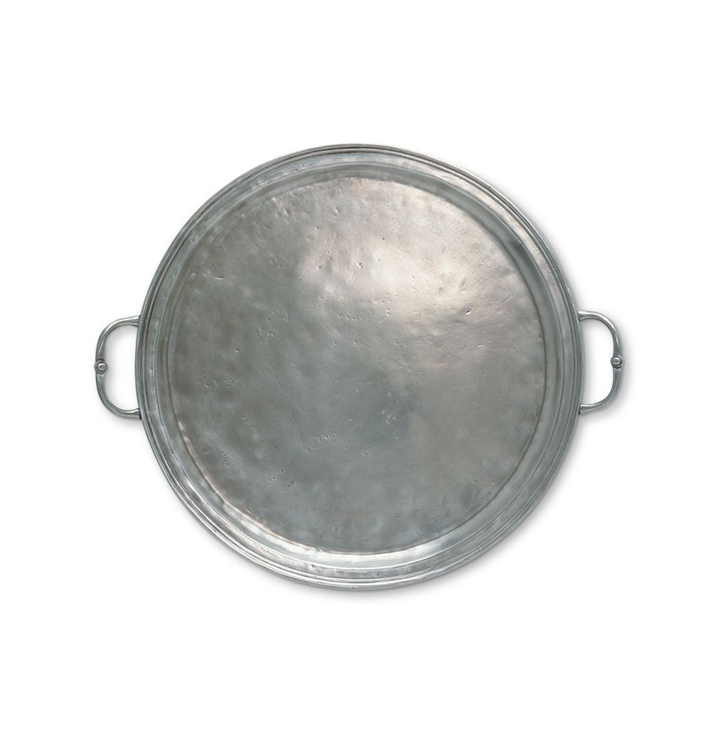 Match Pewter Round Tray with Handles – The Picket Fence